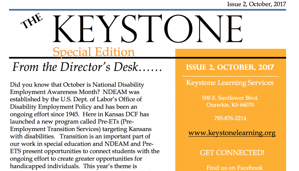 Keystone October Newsletter – Keystone Learning Services
